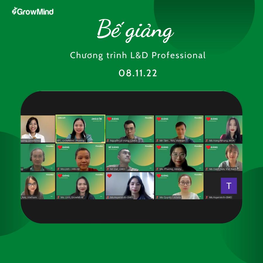 TỔNG KẾT CHƯƠNG TRÌNH L&D PROFESSIONAL - GrowMind