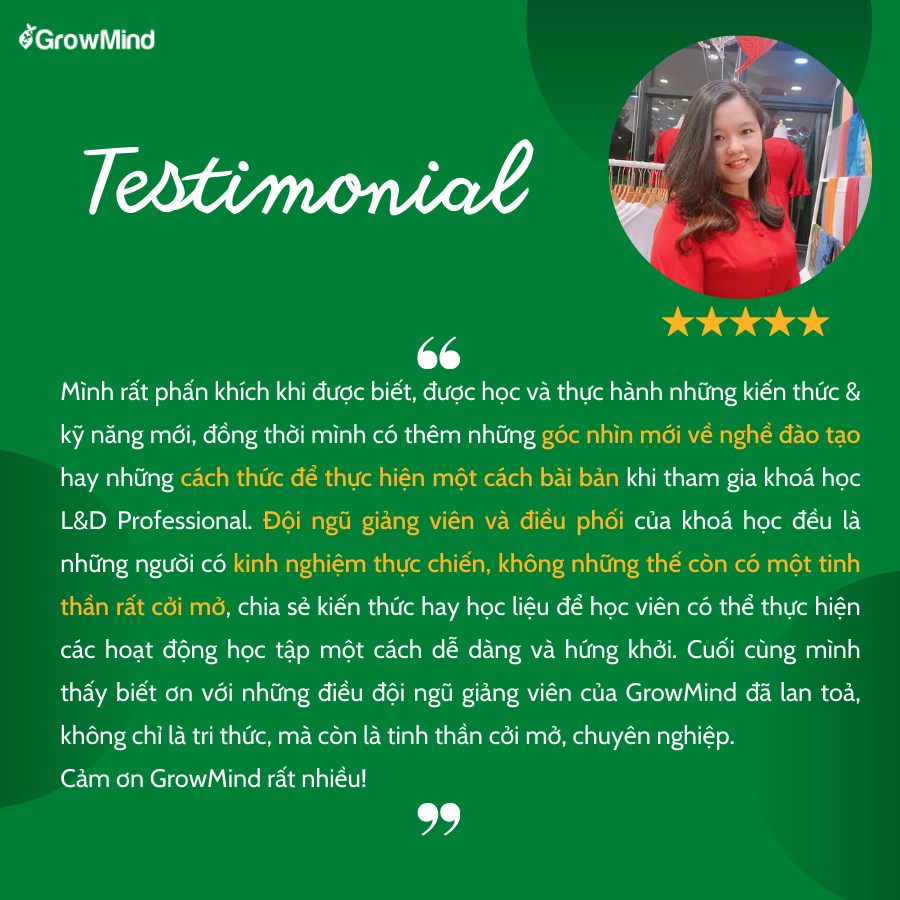 TỔNG KẾT CHƯƠNG TRÌNH L&D PROFESSIONAL - GrowMind